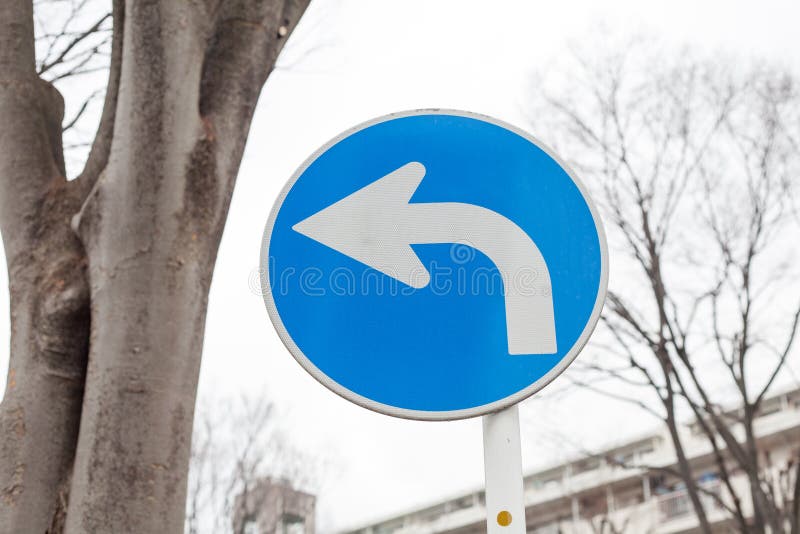 Japanese one way sign stock image. Image of left, travel - 91571069