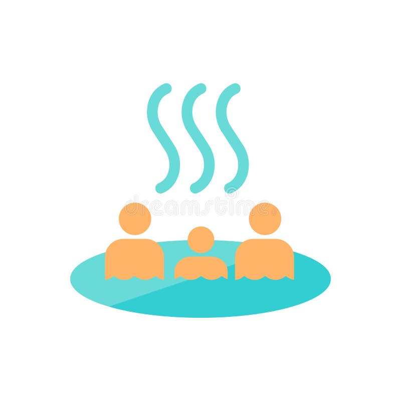 Japanese Onsen ( Hot Spring) Mark Illustration Stock Vector ...