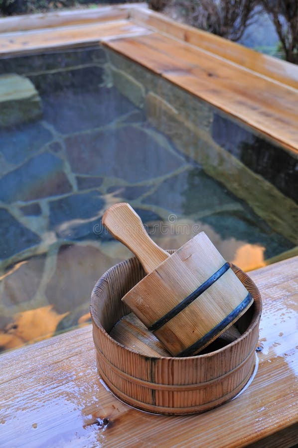 Japanese Open Air Spa Onsen Stock Photo - Image of beautiful, ryokan ...