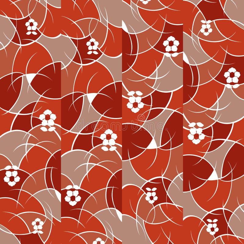 Japanese Orange Flower Ivy Vector Seamless Pattern Stock Vector ...