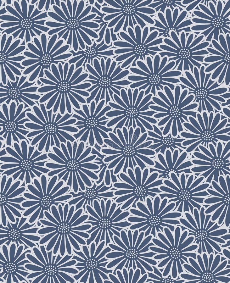 Japanese Overlap Flower Vector Seamless Pattern Stock Illustration ...