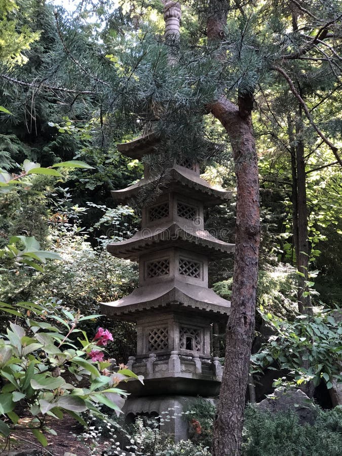 Japanese Pagoda stock photo. Image of flower, moss, ornamental - 126474712