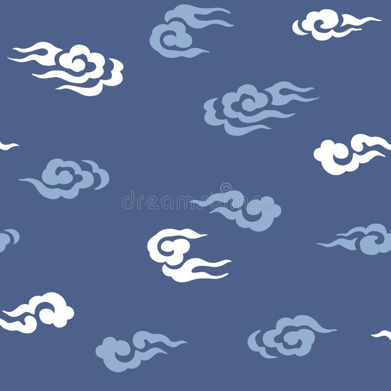 Japanese cloud vector stock illustration. Illustration of pattern ...