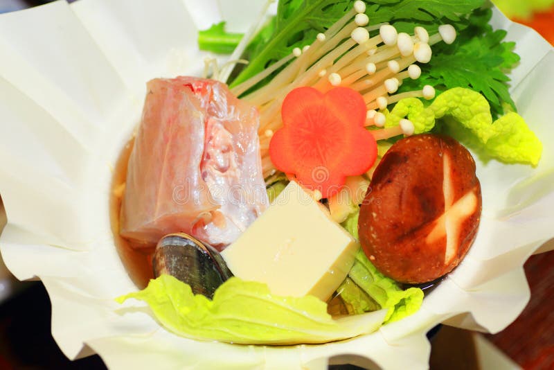 Japanese Paper Craft Hot Pot Stock Image - Image of dinner, fishes ...