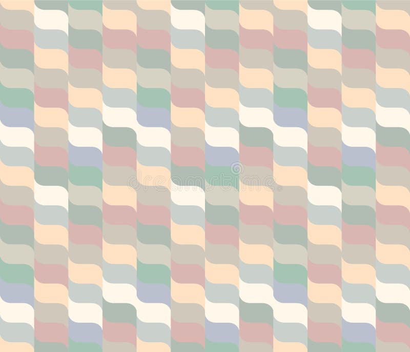 Japanese Pastel Wave Checkered Vector Seamless Pattern Stock Vector ...