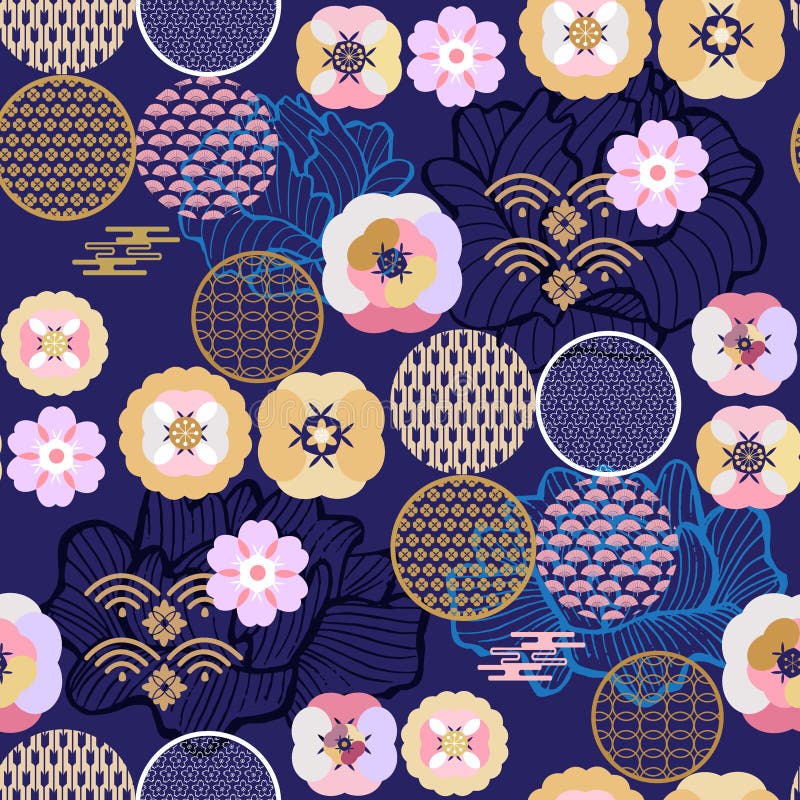 Japanese pattern 55 stock vector. Illustration of design - 223422299