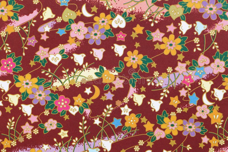 Japanese Pattern Origami Paper Stock Photo - Image of decoration, full ...