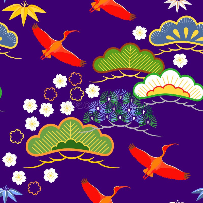 Japanese Pattern. Ornament with Oriental Asian Motifs. Vector Stock ...