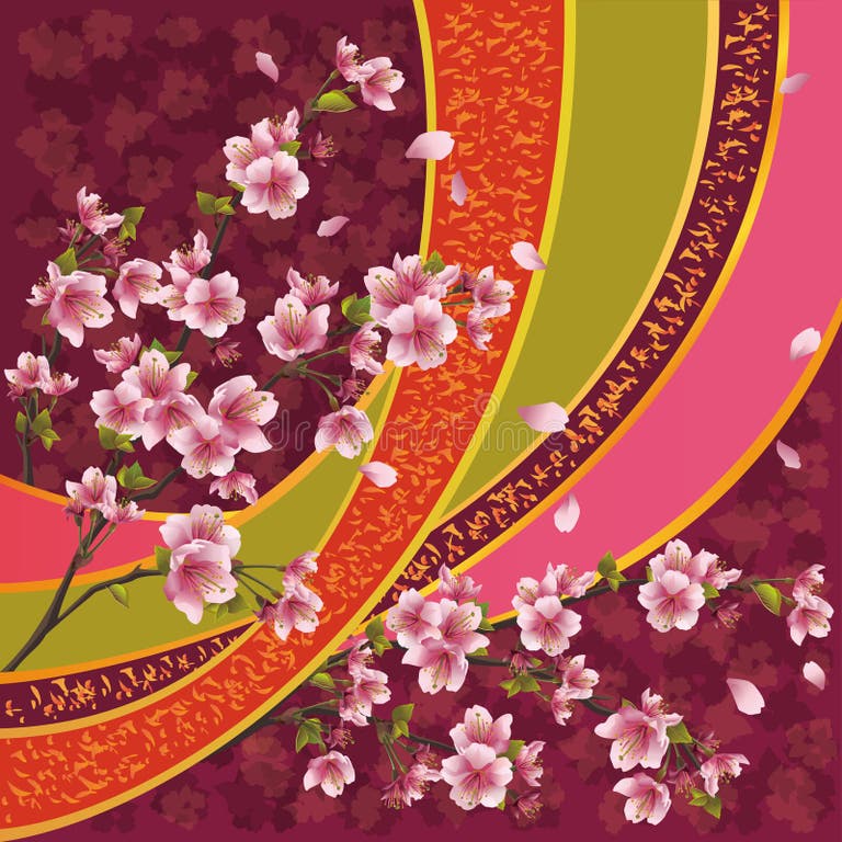 Japanese Sakura Pattern Stock Illustrations – 25,671 Japanese Sakura ...