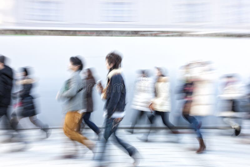 Japanese People Walking in the City Stock Photo - Image of adult ...