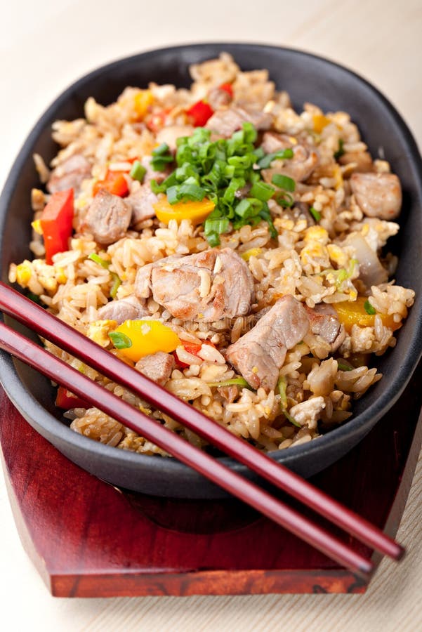 Japanese pilaf stock image. Image of roasted, scallion - 24370381