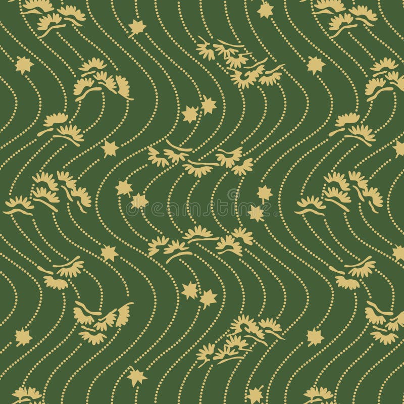 Japanese Pine Wave Pattern stock vector. Illustration of vintage ...