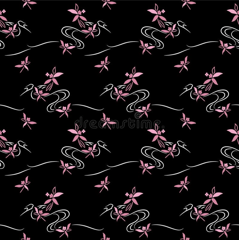 Japanese Wind Cloud Motif Vector Seamless Pattern Stock Vector ...