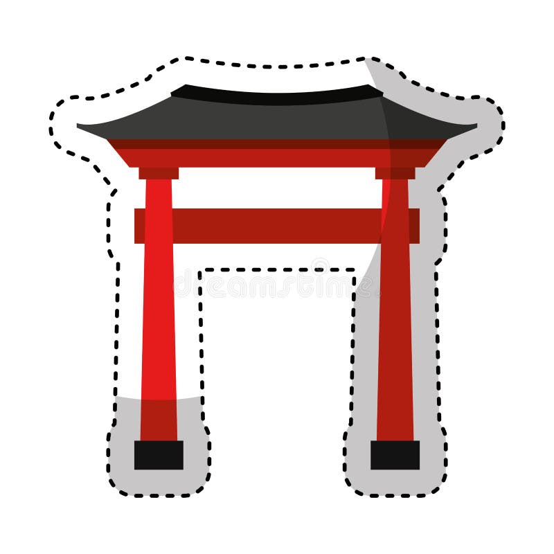 Portal Japanese Culture Icon Stock Vector - Illustration of japanese ...