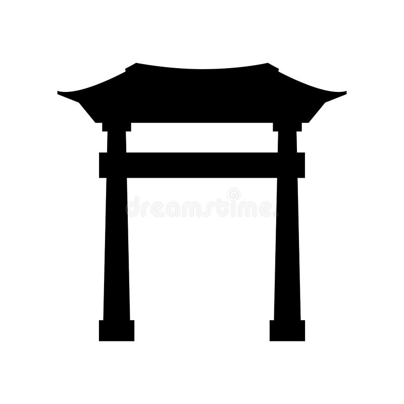 Japanese Portal Isolated Icon Stock Illustration - Illustration of ...