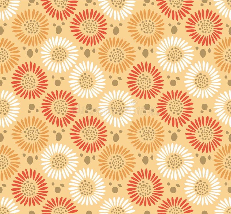 Japanese Pretty Blue Flower Fall Vector Seamless Pattern Stock Vector ...