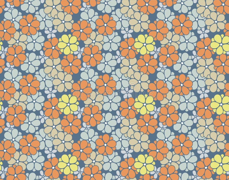 Japanese Pretty Round Flower Vector Seamless Pattern Stock Vector ...