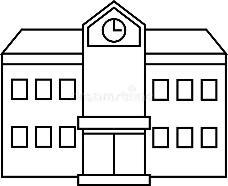 School Building Outline Stock Illustrations – 10,763 School Building ...