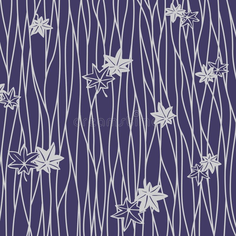 Japanese Purple Leaf Pattern Stock Vector - Illustration of background ...
