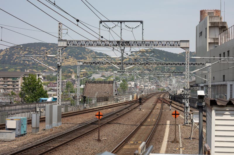Japanese Railway Lines in Japan Editorial Image - Image of transport ...