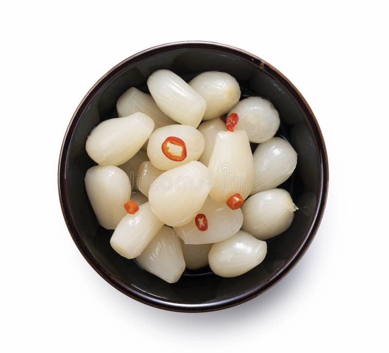 Japanese Rakkyo, Sweet and Sour Pickled Scallions Stock Image - Image ...
