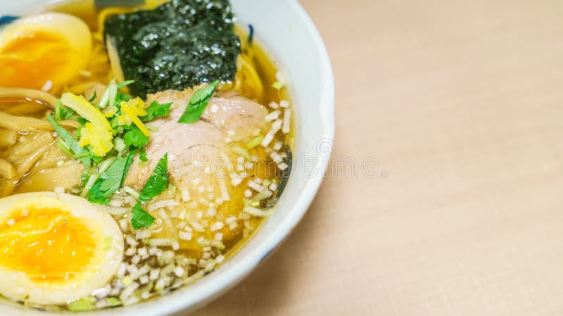 .Japanese Ramen Noodle on Table Stock Image - Image of appetizing ...