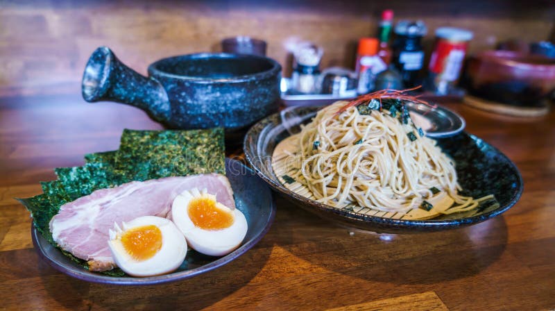 .Japanese Ramen Noodle on Table Stock Photo - Image of bowl, asian ...