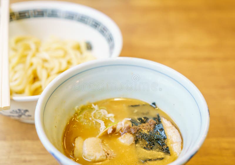 .Japanese Ramen Noodle on Table Stock Photo - Image of culture, onions ...