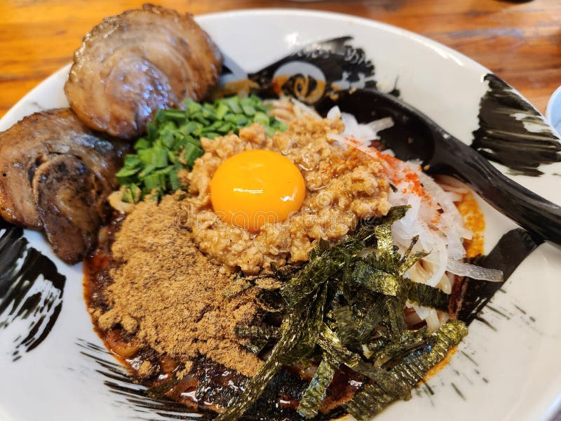 Japanese Ramen Noodle Tsukemen Chashu Editorial Stock Image - Image of ...