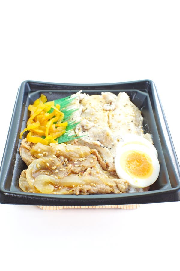 Japanese Ready-made Lunchbox, Bento Stock Photo - Image of tray ...