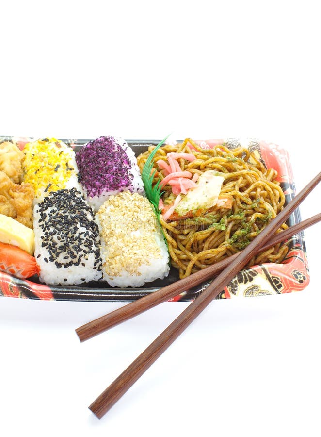 Japanese Ready-made Lunchbox, Bento Stock Photo - Image of tray ...
