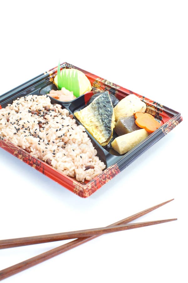 Japanese Ready-made Lunchbox, Bento Stock Photo - Image of tray ...