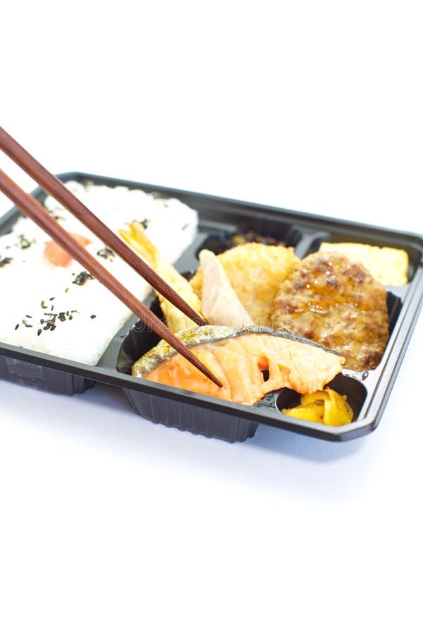 Japanese Ready-made Lunchbox, Bento Stock Photo - Image of tray ...
