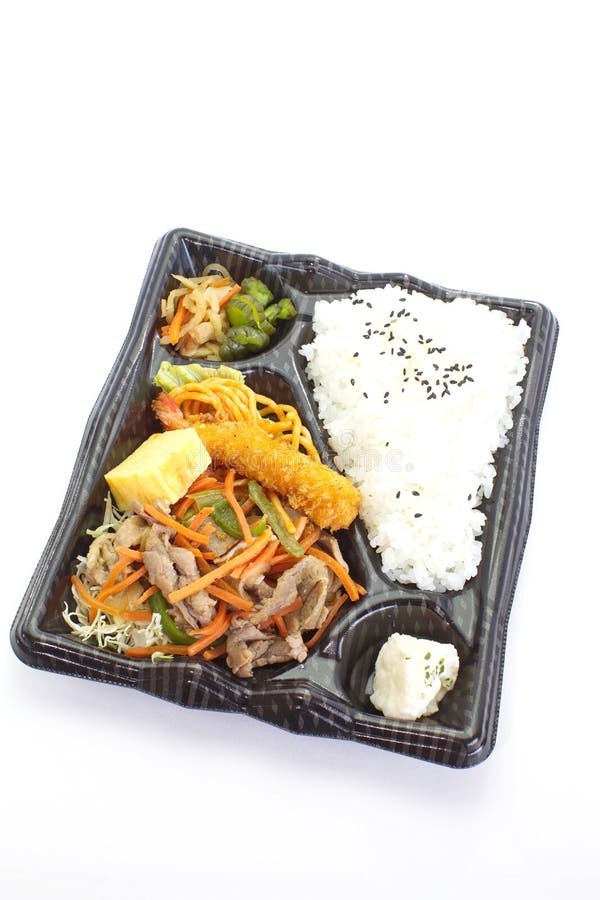 Japanese Ready-made Lunchbox, Bento Stock Photo - Image of tray ...