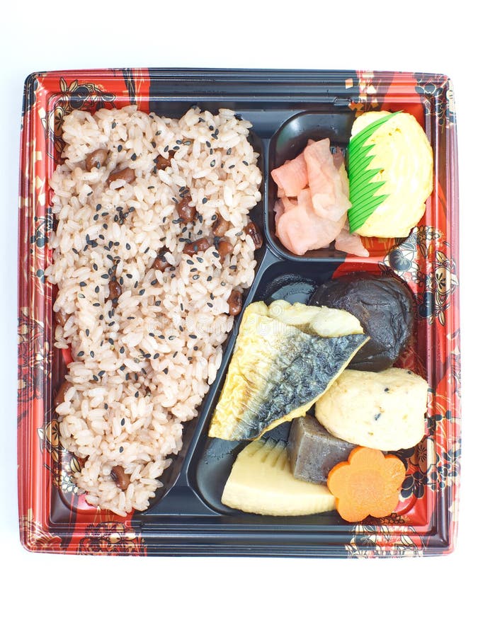Japanese Ready-made Lunchbox, Bento Stock Image - Image of chicken ...