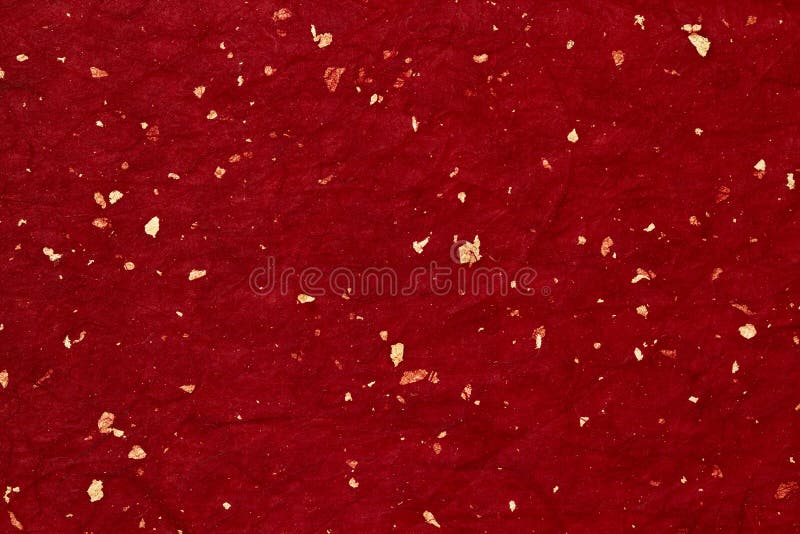 Japanese Red Paper with Gold Thread. Stock Photo - Image of blue ...