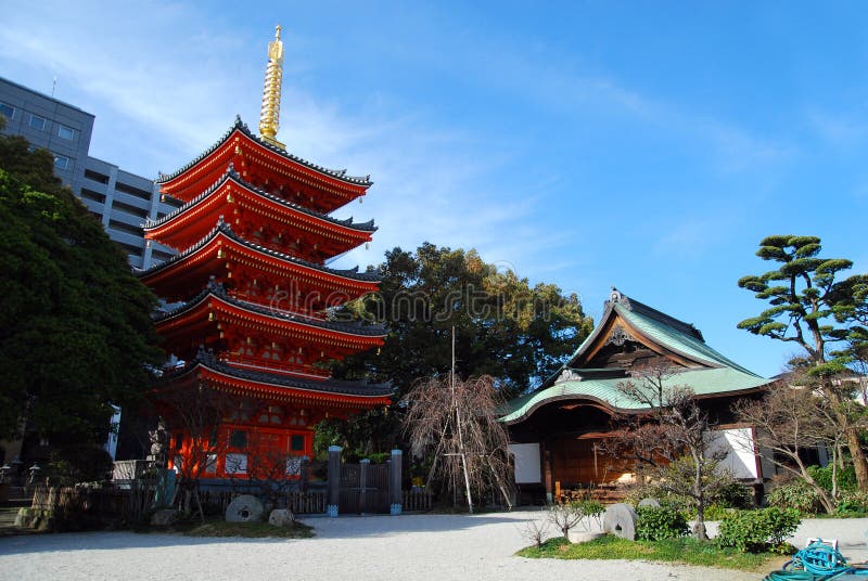 Japanese red temple stock photo. Image of kyoto, characters - 55243948