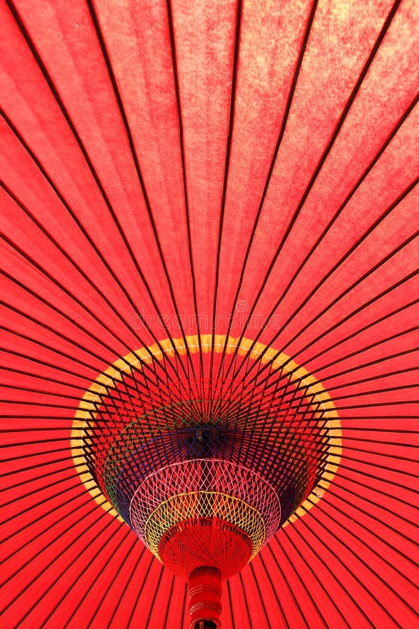 Red Japanese Umbrella stock image. Image of decorative - 33897141