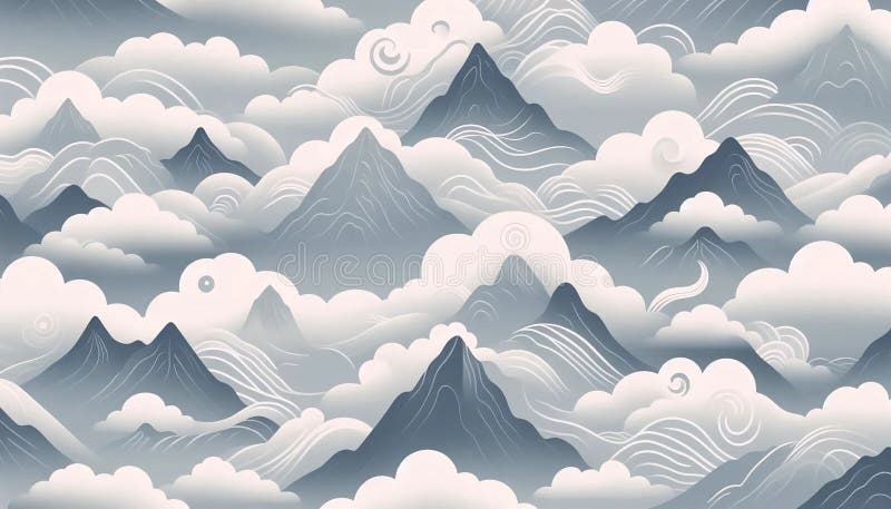 Japanese Repeating Pattern Wallpaper Design, Ai Generated Image Stock ...