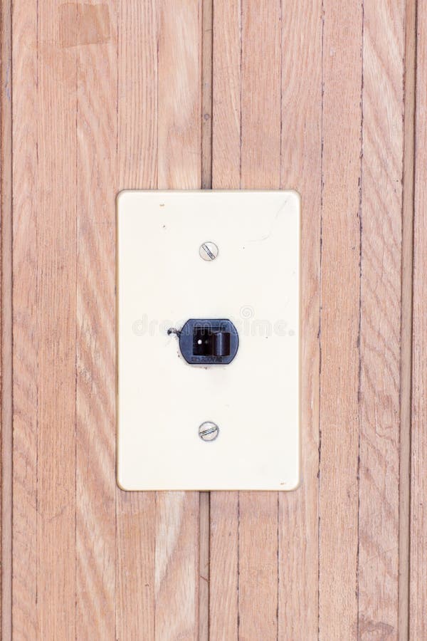 Japanese Retro Electrical Switch on the Wooden Wall Stock Image - Image ...