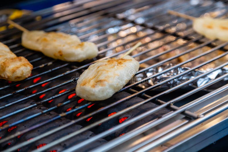 Japanese Rice Ball on Stick Dessert Stock Image - Image of food, rice ...