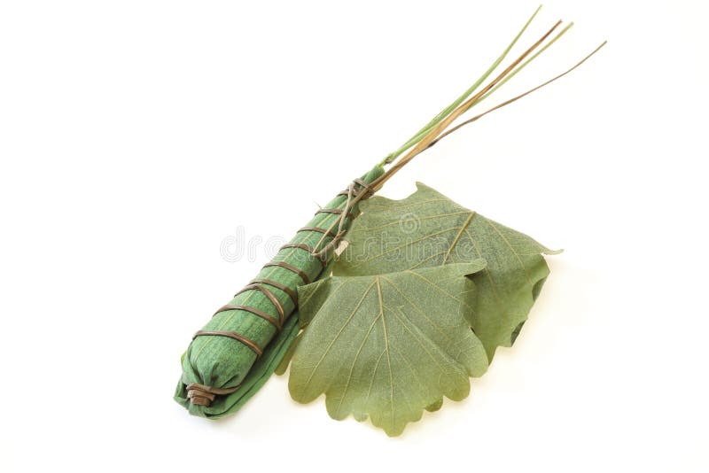 Japanese Rice Cake Wrapped in Leaves Stock Image - Image of leaf, shot ...