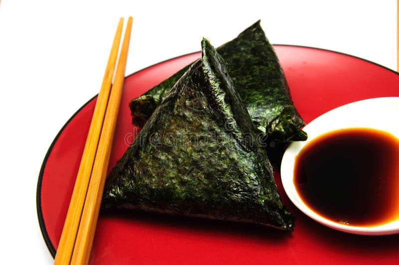Japanese rice cakes stock image. Image of grilled, seaweed - 32653893