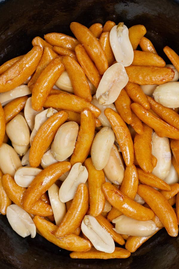 Japanese Rice Cracker and Peanut Snack Closeup Stock Image - Image of ...