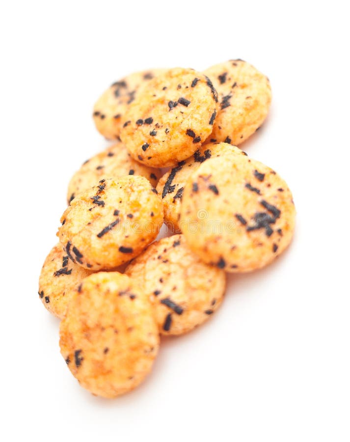 Japanese Rice Crackers with Nori Stock Image - Image of crackers ...