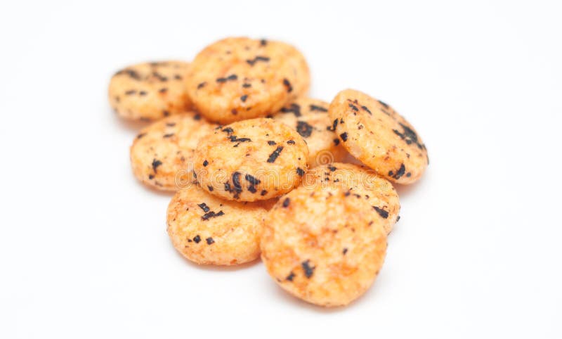 Japanese Rice Crackers with Nori Stock Image - Image of east, dinner ...