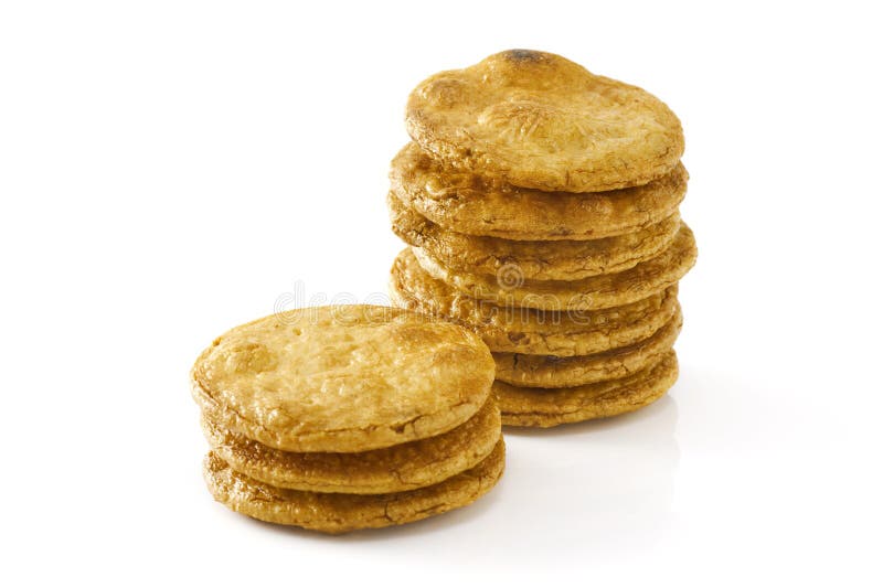 Japanese Rice Crackers , Senbei Stock Image - Image of brown, crisp ...