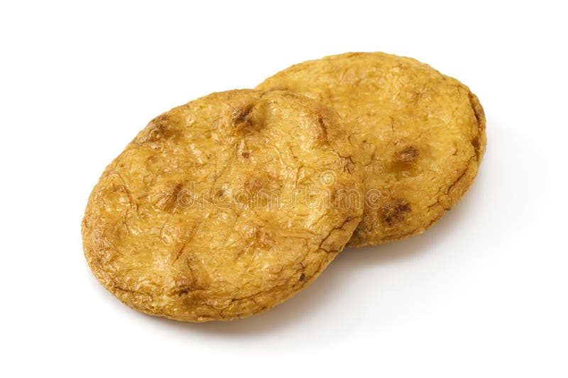 Japanese Rice Crackers , Senbei Stock Image - Image of crispy, round ...