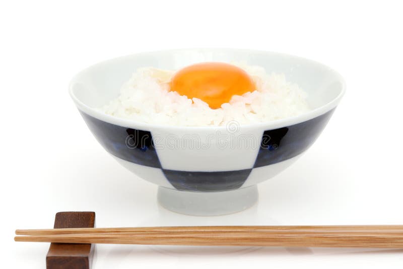 Japanese rice with egg stock image. Image of asia, diet - 141135161