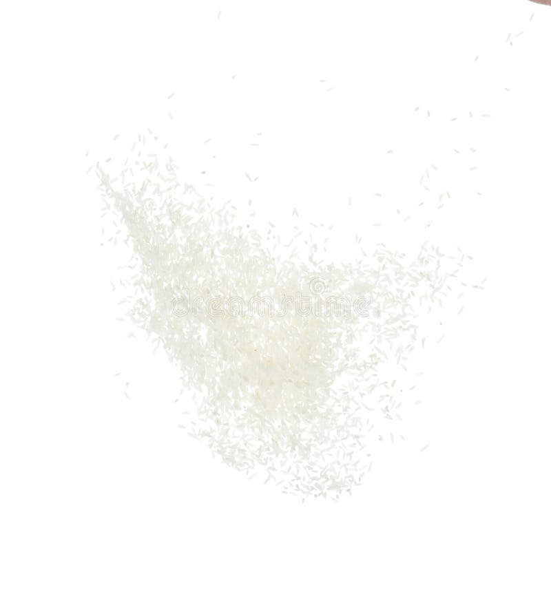 Japanese Rice Flying Explosion, White Grain Rices Explode Abstract ...